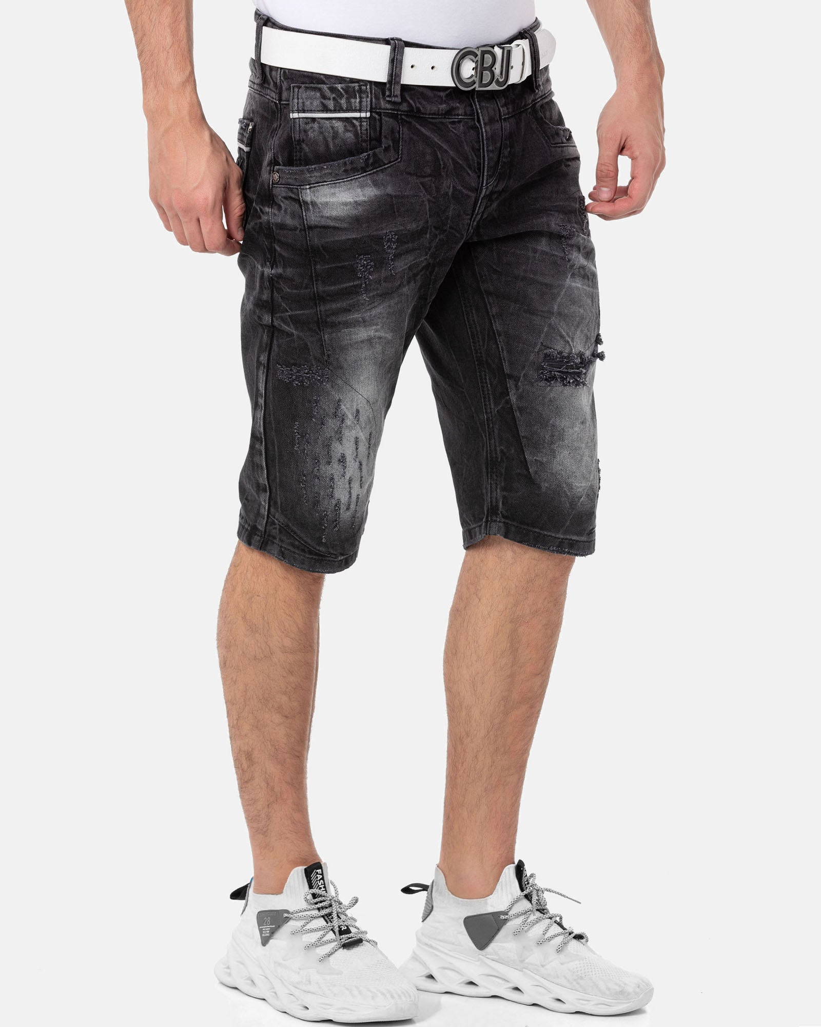 Cipo & Baxx CK288 men's blue denim shorts