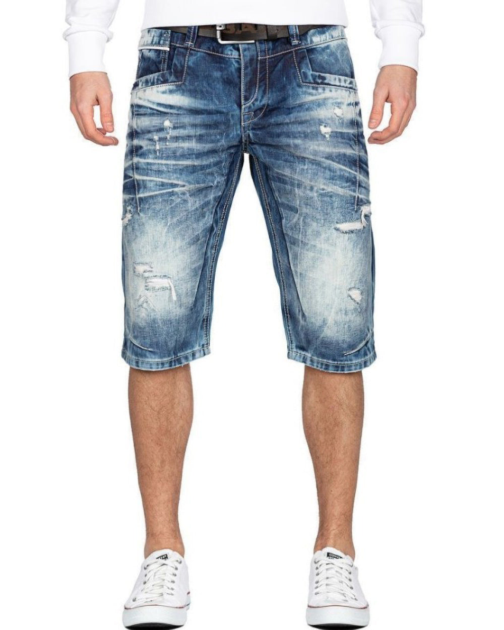 Cipo & Baxx CK288 men's blue denim shorts