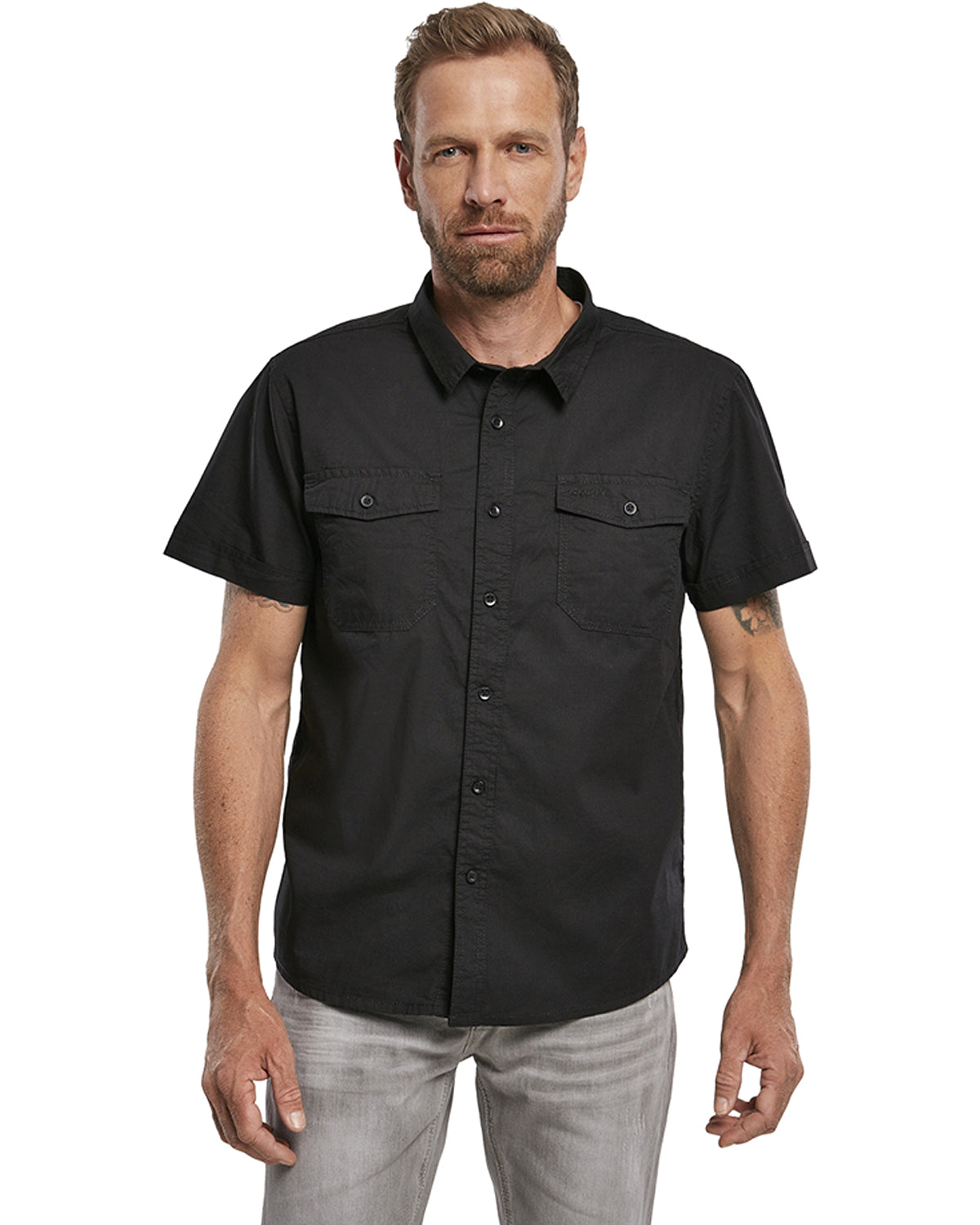 Men's black short-sleeve shirt Brandit