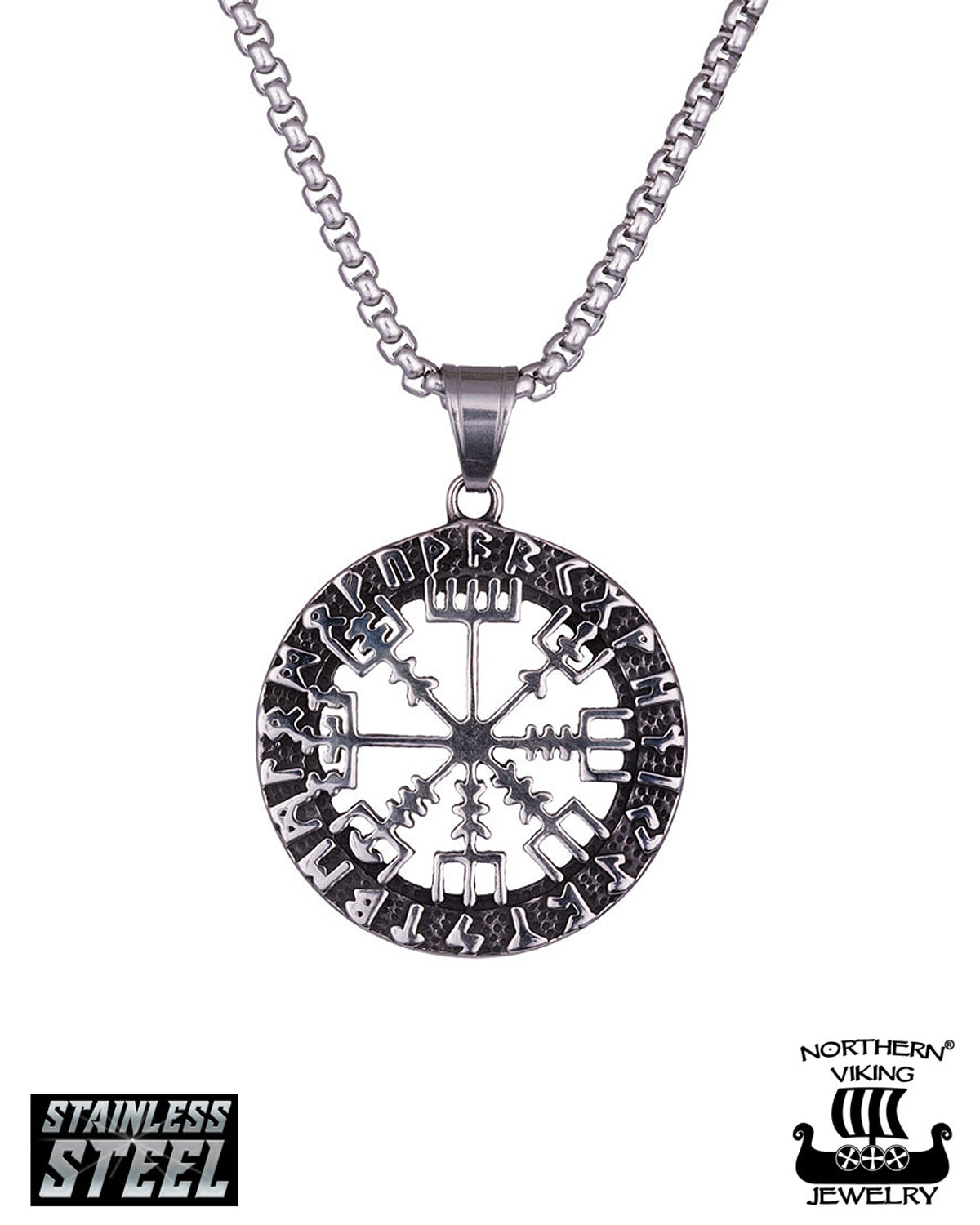 Northern Viking Jewelry Riimu Viikinkikompassi